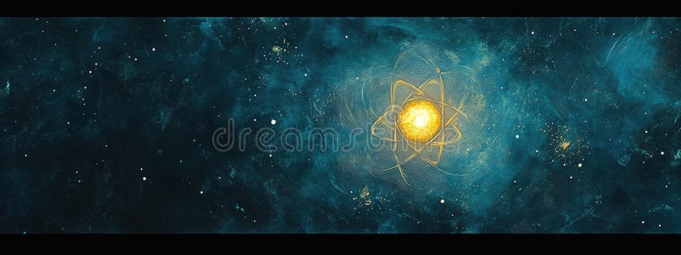 Cosmic Atom stock illustration. Illustration of astronomy - 387334270
