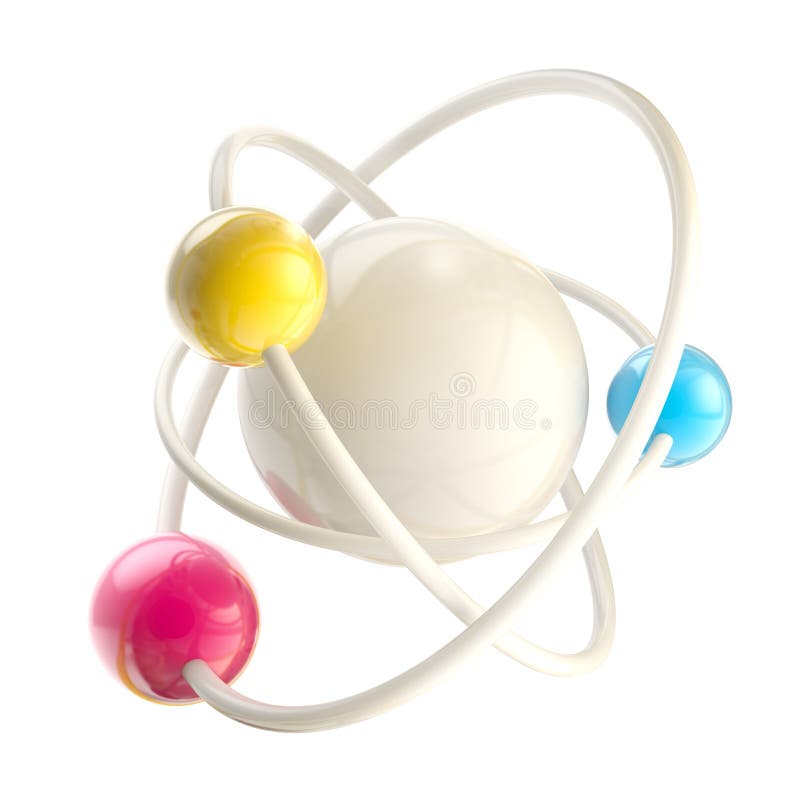 Atomic Structure Science Emblem Isolated Stock Illustration ...