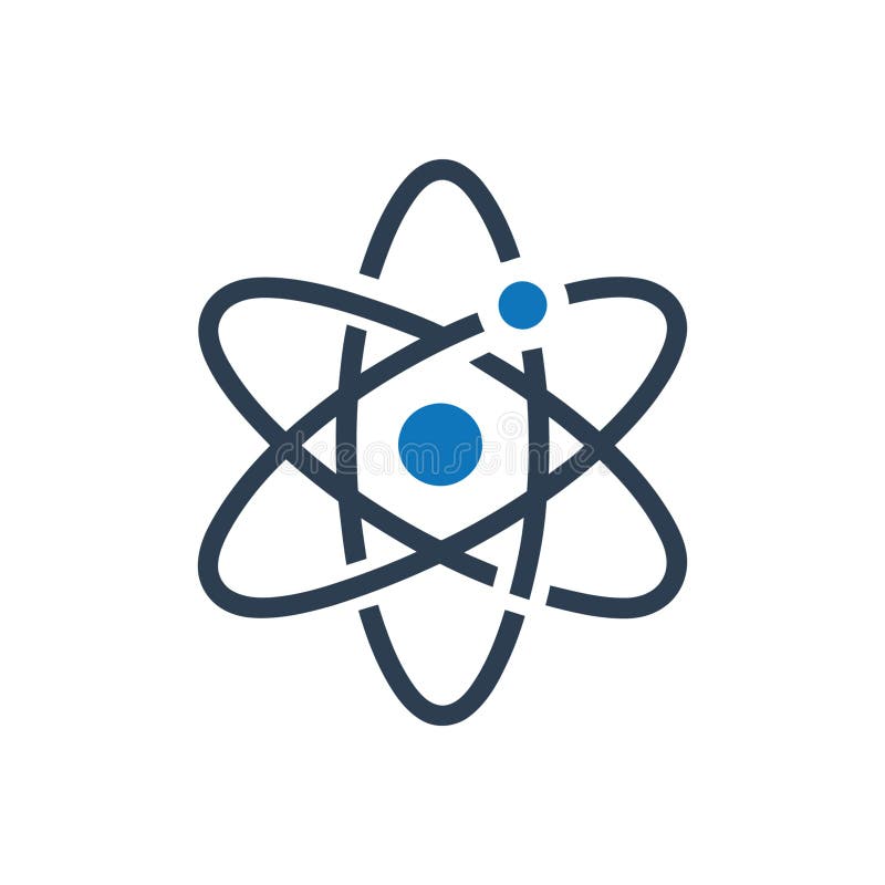Atomic Structure Symbol Icon Stock Illustration - Illustration of ...