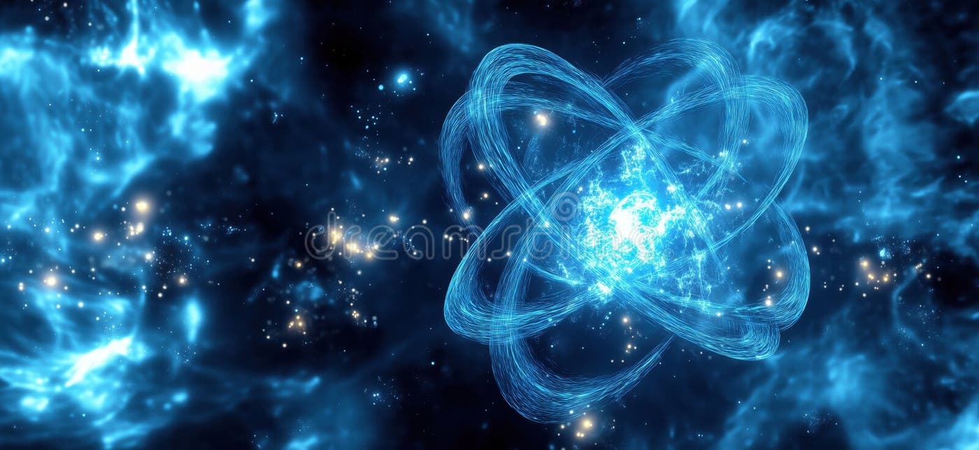 Cosmic Energy Dynamics Atomic Structure Visualization Stock Photos ...