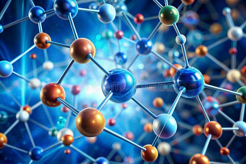 Atomic Structures and Molecular Interactions AI-Created Content Stock ...