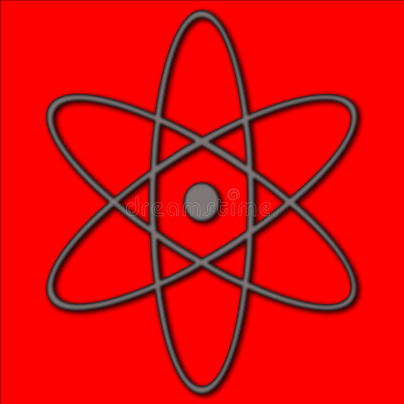 Atomic symbol stock vector. Illustration of nucleus, particles - 6813294