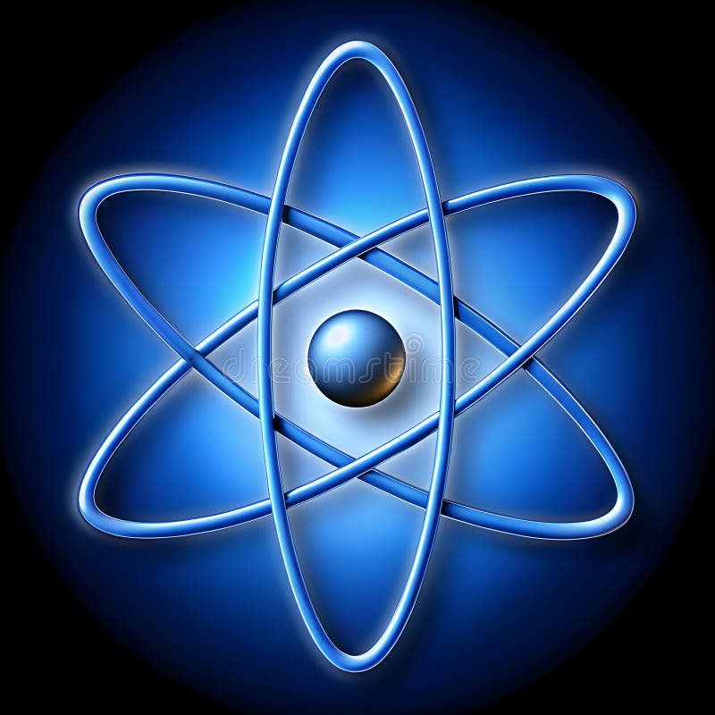 Atomic Symbol Isolated on Transparent Background Stock Image - Image of ...