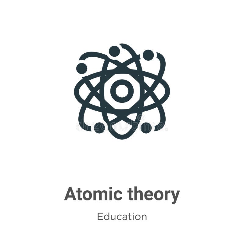Atomic theory icon stock vector. Illustration of education - 146154013