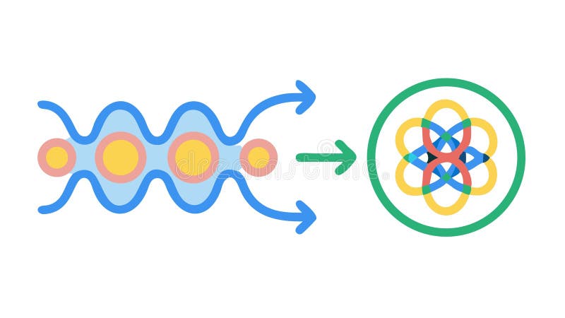 Atomic Waves: Energy Quantum Mechanics Icon, Vector Design Generative ...