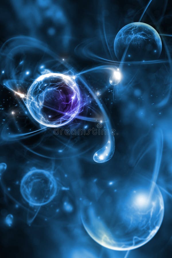 Atomillustration Des Partikel-3D Stock Abbildung - Illustration von ...