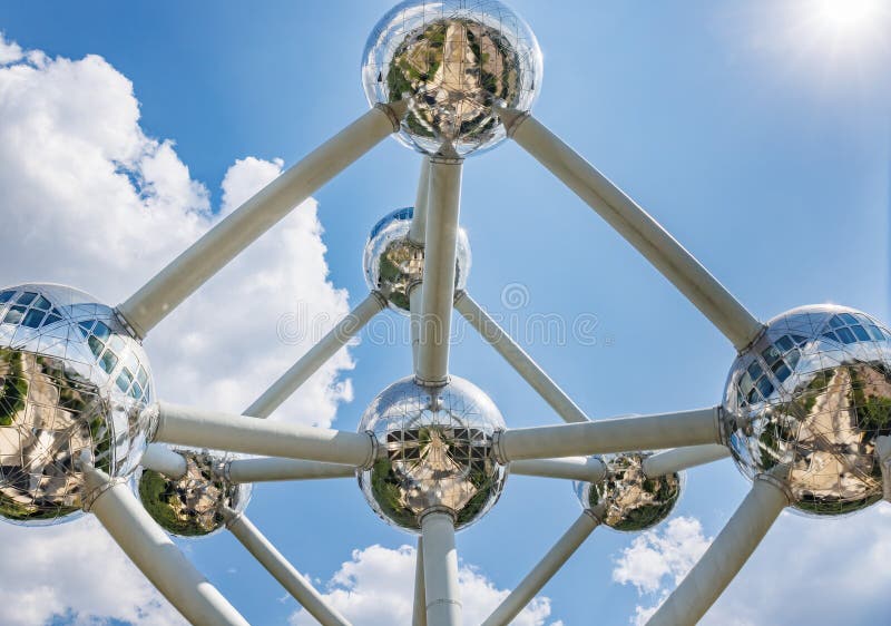 The Atomium of Brussels, a Modernist Building that Represents a Silver ...
