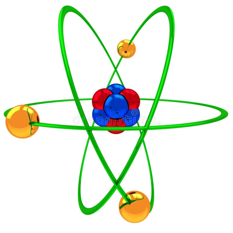 Atommodell stock abbildung. Illustration von neutron - 35710573