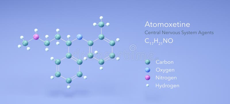 Atomoxetine Molecule, Molecular Structures, Strattera, 3d Model ...