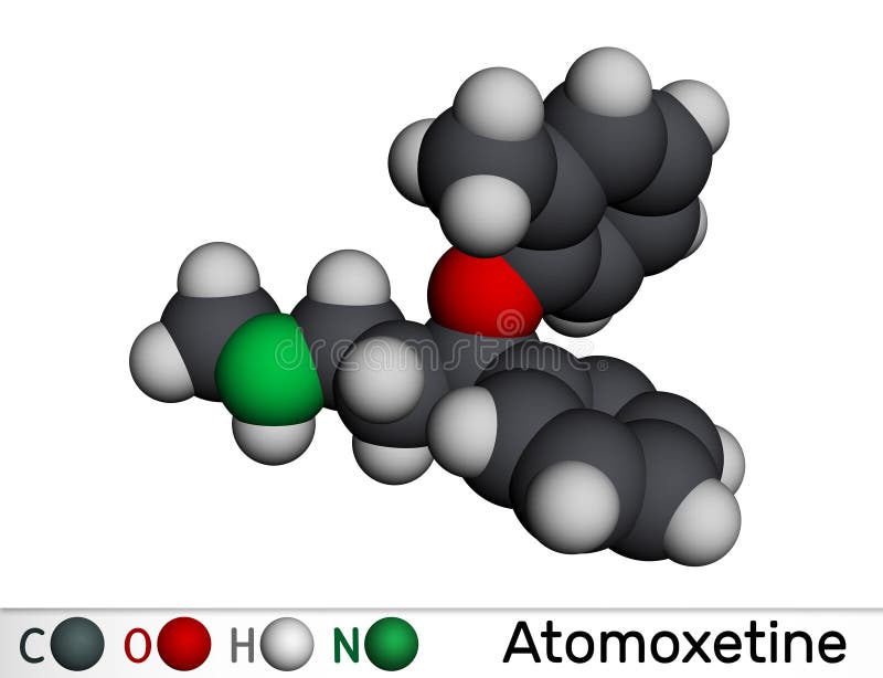 Atomoxetine Molecule. it is Used in the Management of Attention Deficit ...