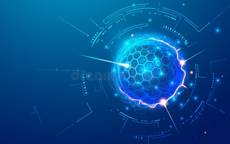 AtomQuantum stock vector. Illustration of technology - 310121147