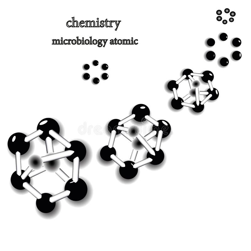 Atoms and Molecules Vector Illustration. Labeled Compounds Bonds ... Atoms and Molecules Vector Illustration. Labeled Compounds Bonds ...