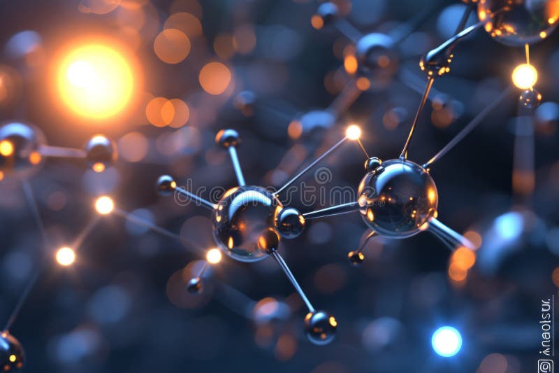 Atoms Molecules Magnification Microscope Atom Particles Hydrogen Bonds ...