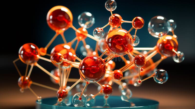 Atoms and Molecules Model of Atoms Science Background Stock Photo ...
