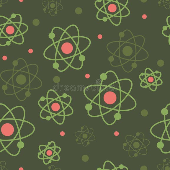Atoms Seamless Pattern Background Stock Vector - Illustration of ...