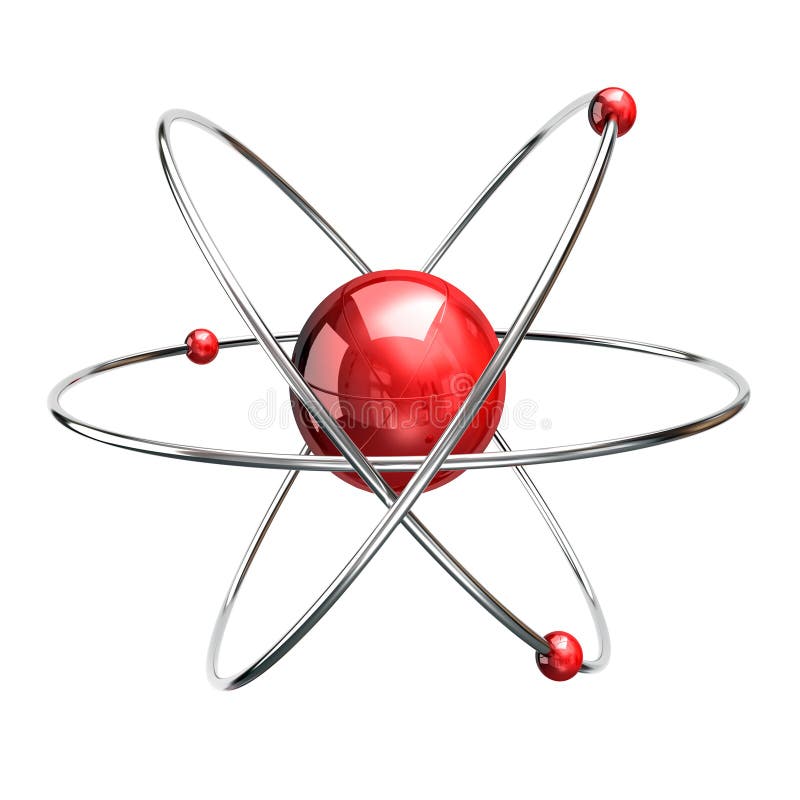 Orbitaal model van atoom stock illustratie. Illustration of chemie ...