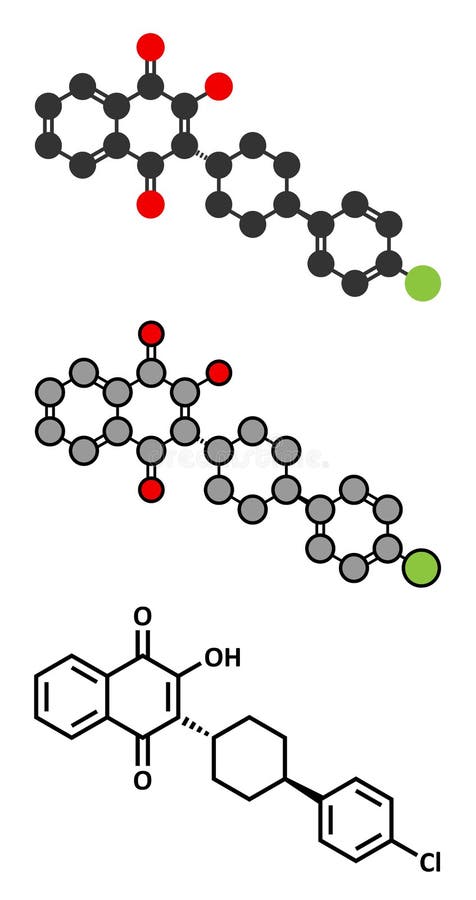 Atovaquone Drug Molecule. Skeletal Formula Stock Vector - Illustration ...
