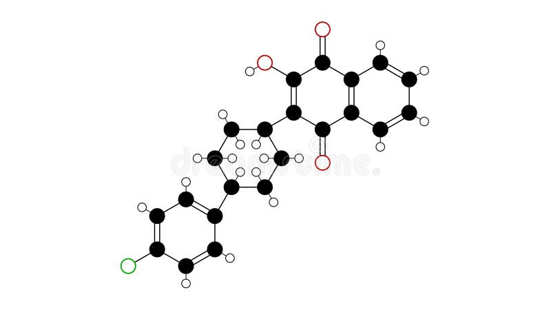 Atovaquone Molecule, Molecular Structures, Antimicrobial Medication, 3d ...