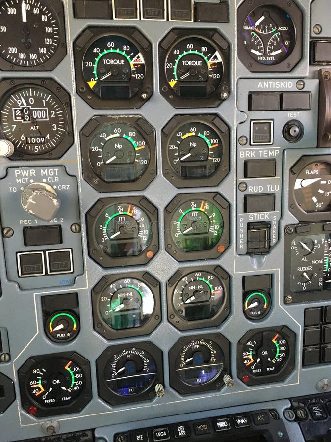 ATR72-500 Cockpit stock photo. Image of instrument, atr72 - 266466346