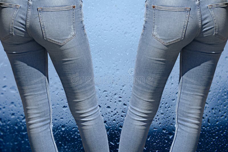 Atractivos Jeans Tirosos Que Muestran El Toro Foto de archivo - Imagen ...