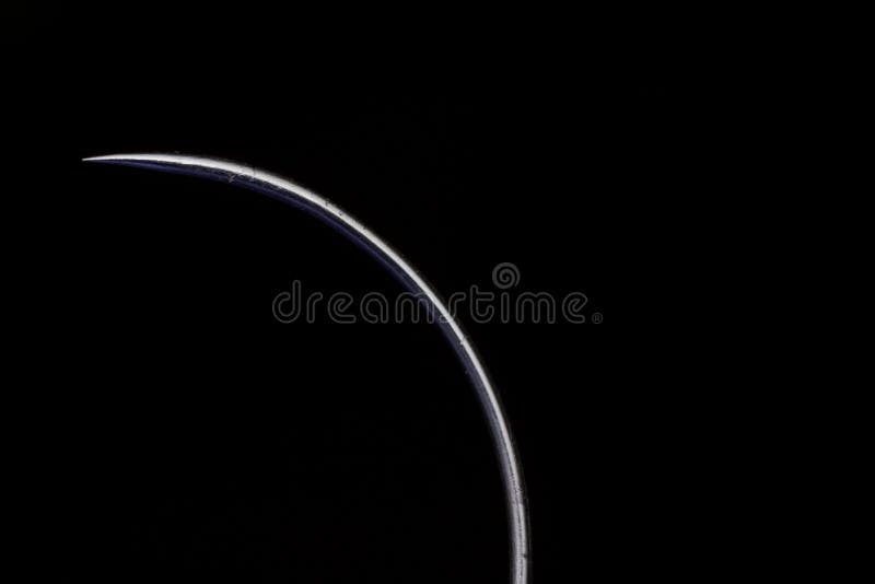 Atraumatic Needle on Black Background Stock Photo - Image of atraumatic ...