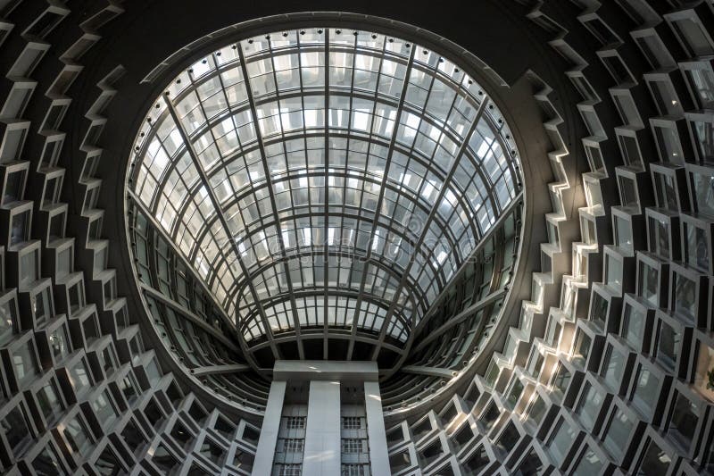 Atrium and Dome, Modern Building Roof Stock Photo - Image of iron ...
