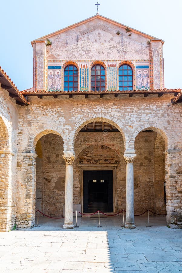Atrium of the Episcopal Basilica in Porec Stock Image - Image of ...