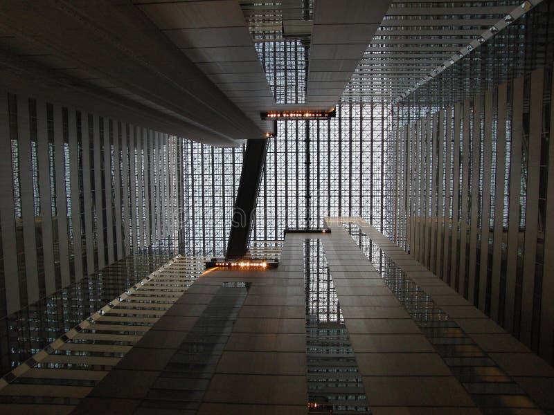 Atrium looking upwards stock photo. Image of bridge, architecture ...
