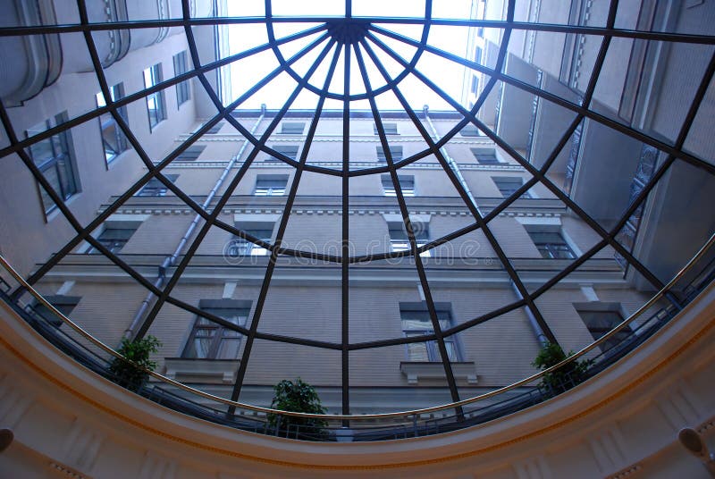 Atrium of modern hotel stock image. Image of architecture - 4757223