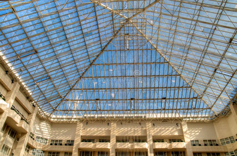 Atrium roof stock photo. Image of skylight, indoors, light - 15495566