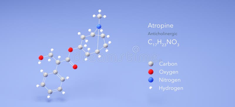 Atropine Molecule, Molecular Structures, Tropane Alkaloid, 3d Model ...