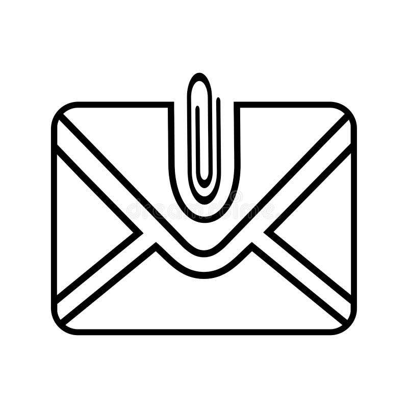 Attach, Attachment, Email Icon. Outline Vector Stock Vector ...