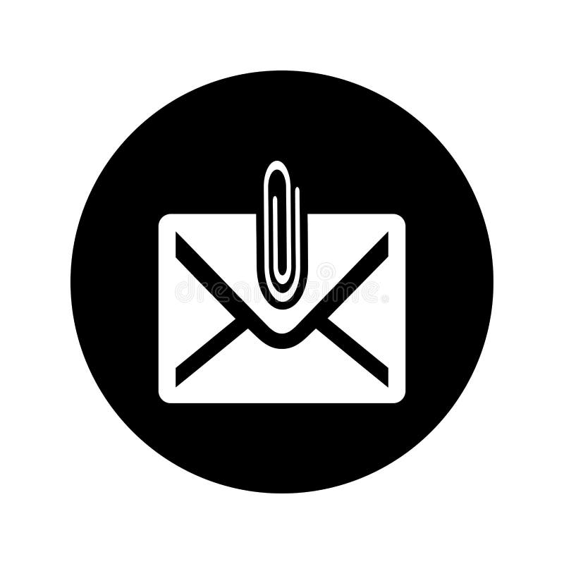 Attach, Attachment, Email Icon. Rounded Vector Design Stock Vector ...