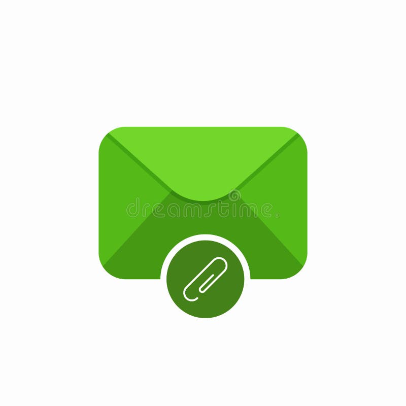 Attach Attachment Email Mail Icon Stock Vector - Illustration of spam ...