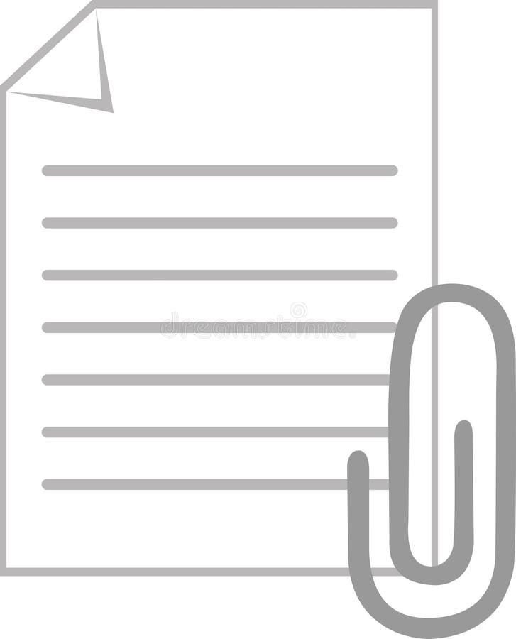 Attach computer file icon stock vector. Illustration of attach - 388729788