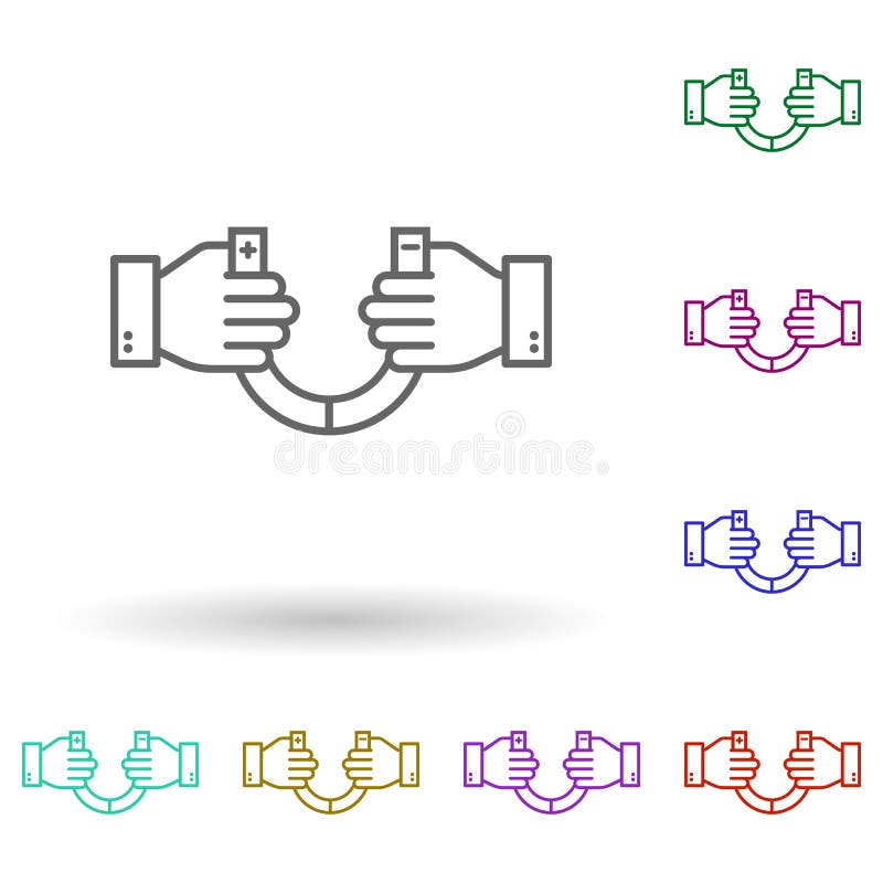 Attach, Customer Retention Multi Color Icon. Simple Thin Line, Outline ...