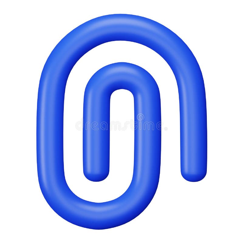 Attach 3d Rendering Isometric Bold Line Icon. Stock Vector ...