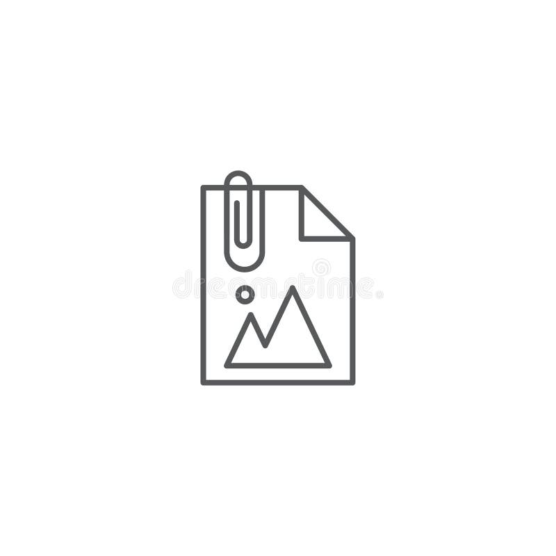 Attach Document Flat Vector Pictograph Isolated on White Background ...