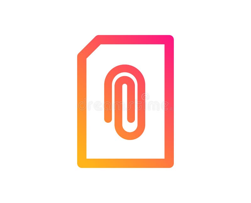 Attach Document Icon. File Sign. Vector Stock Vector - Illustration of ...