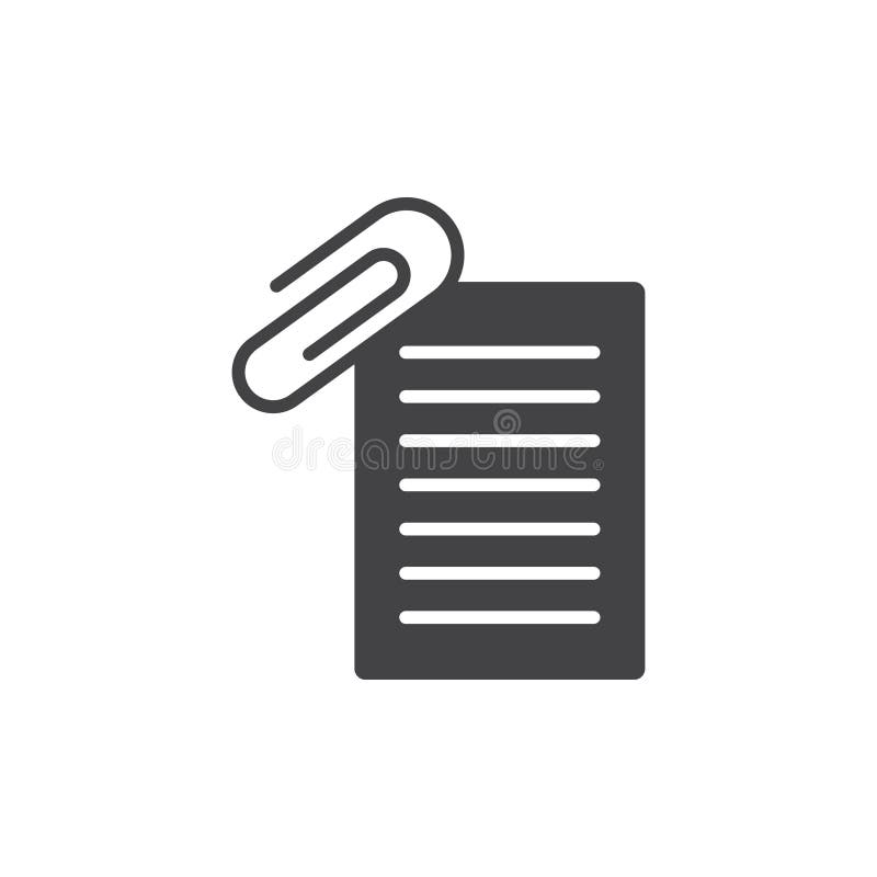 Attach Document Icon Flat Simple Outline Set Stock Illustration ...