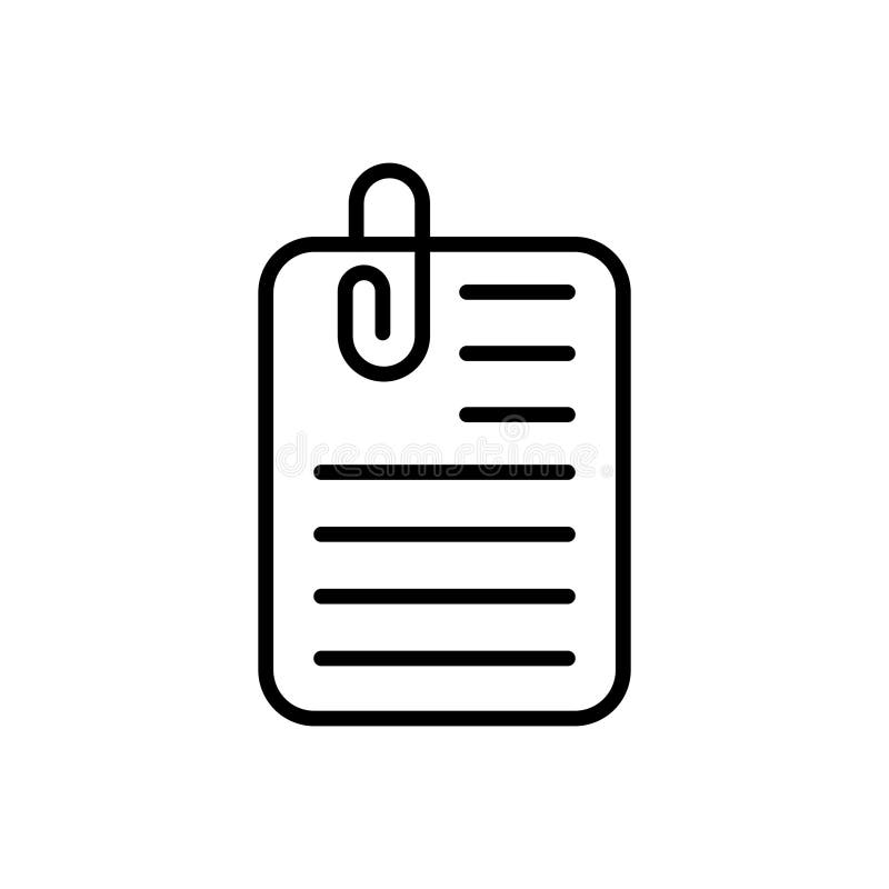 Attach document icon stock illustration. Illustration of email - 330823180