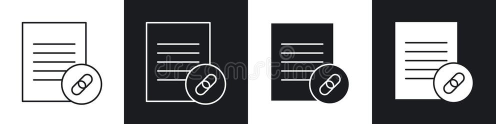 Attach document icon stock vector. Illustration of document - 341276283