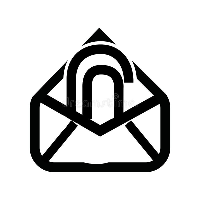 Attach File Email Setup Isolated Icon Design Stock Illustration ...