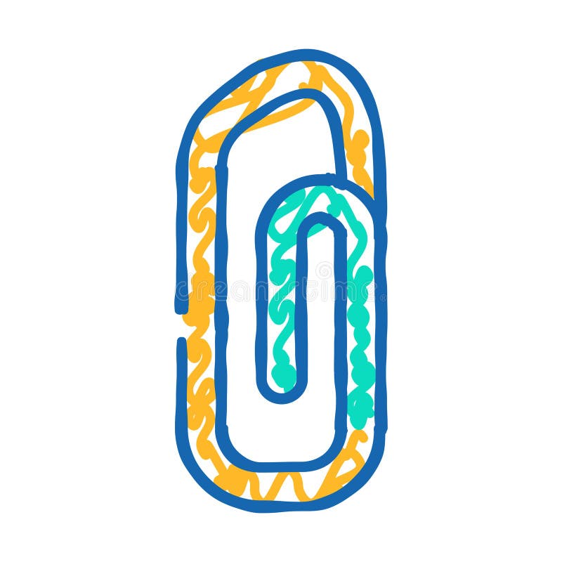 Attach File Icon Doodle Illustration Stock Illustration - Illustration ...