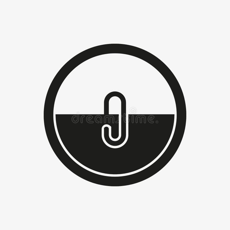 Attach File Icon for Web and Mobile UI Design. Paper Clip Symbol Stock ...