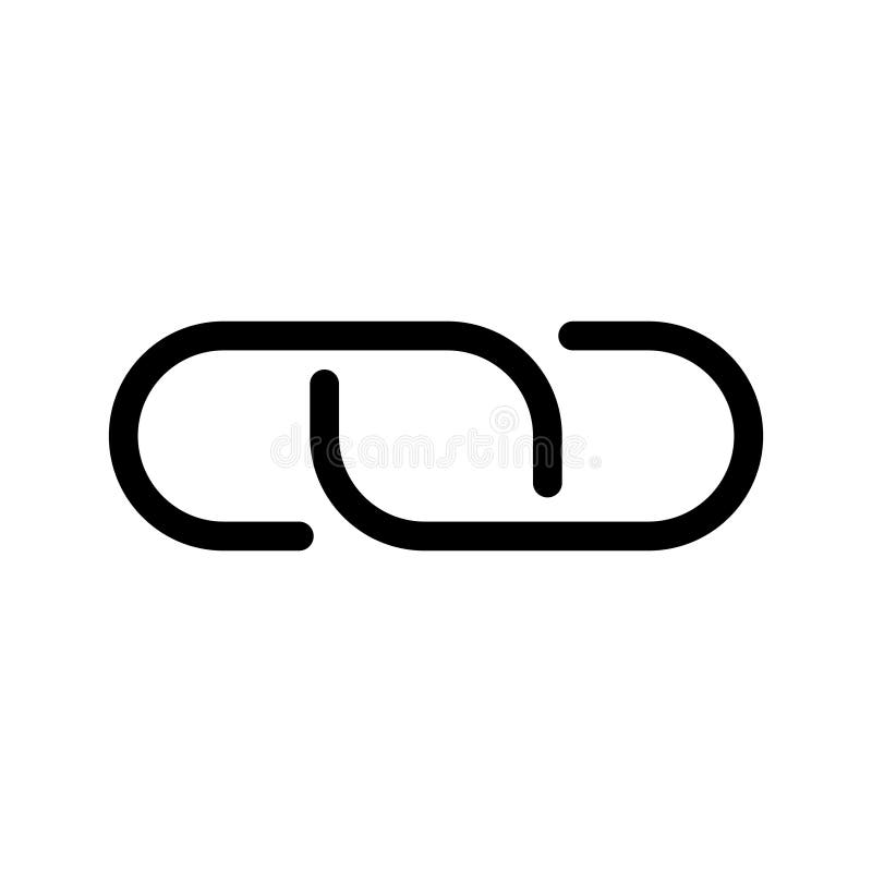 Attach Icon Line Isolated on White Background. Black Flat Thin Icon on ...