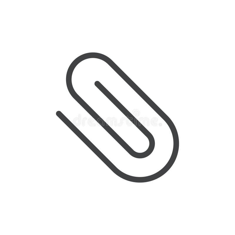 Attach Icon Vector Logo Set Flat Stock Vector - Illustration of line ...