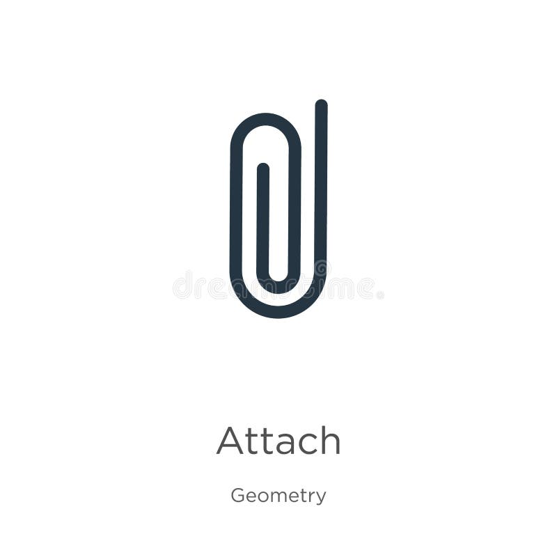 Attach Icon Vector. Trendy Flat Attach Icon from Geometry Collection ...