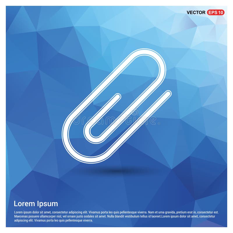 Attach paper clip icon stock vector. Illustration of symbol - 132428473