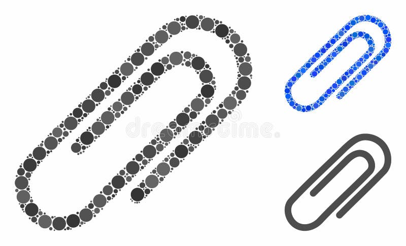 Attach Paperclip Composition Icon of Round Dots Stock Vector ...